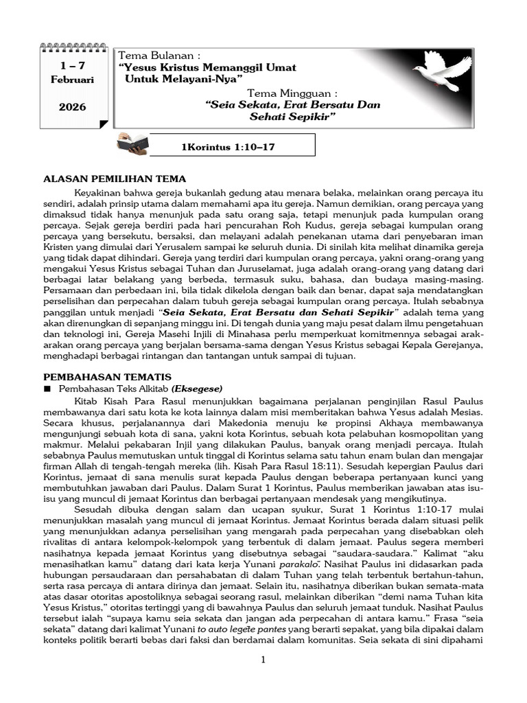 MTPJ 1 - 7 Februari 2026 | PDF