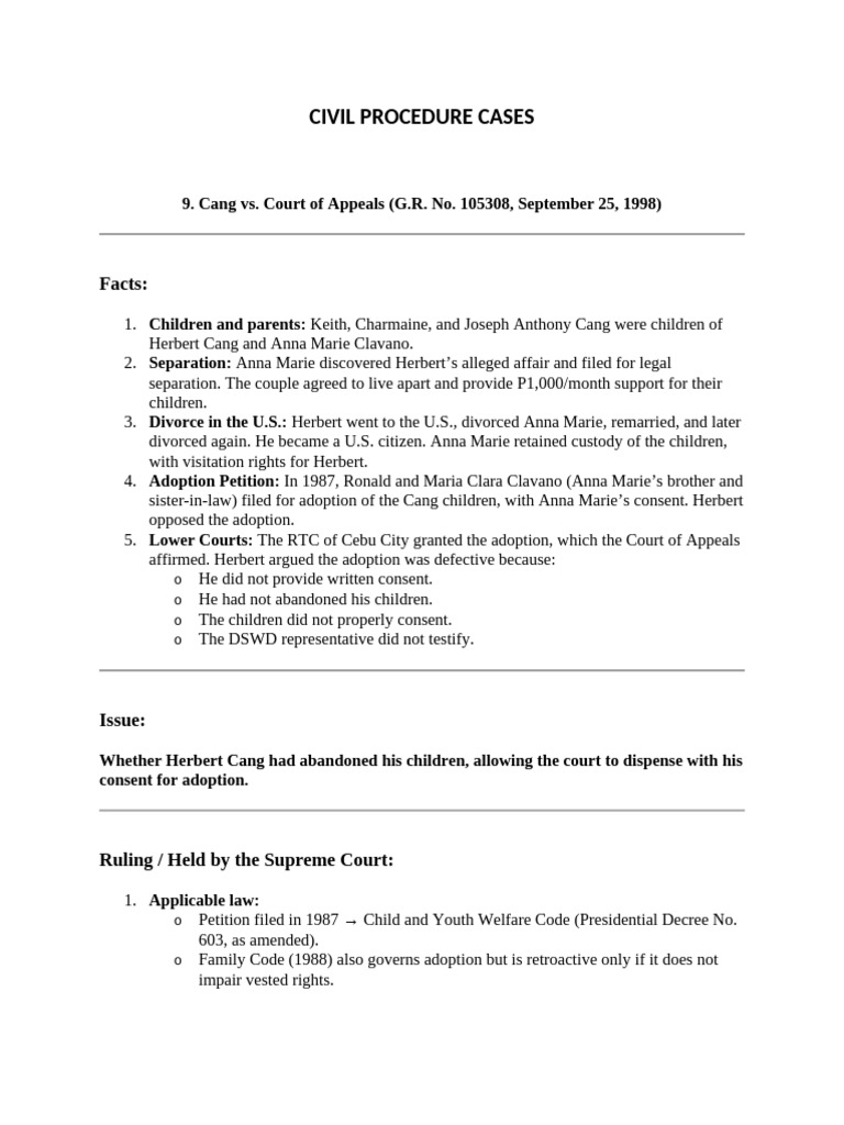 Civil Procedure Cases | PDF | Appeal | Jurisdiction