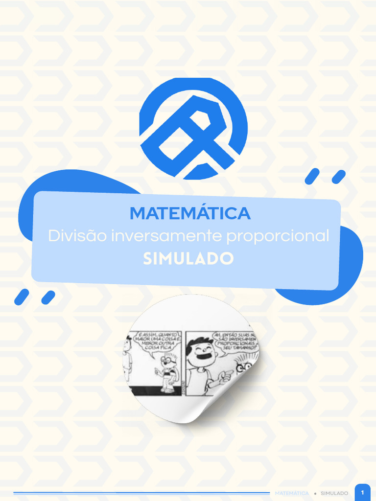 Divisão Inversamente Proporcional: Matemática | PDF