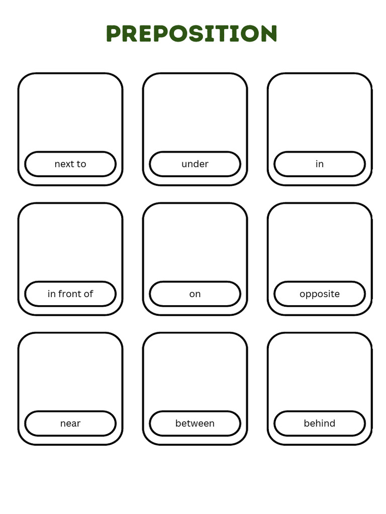 Naming Prepositions Parts of Speech Digital Worksheet | PDF