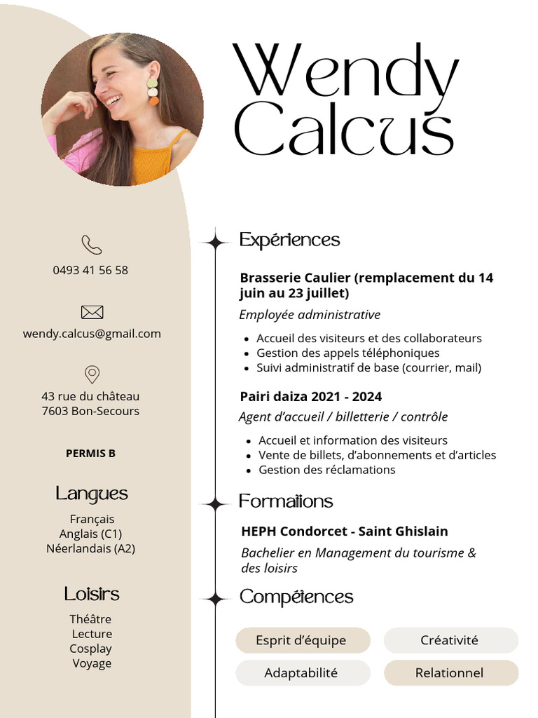 Wendy Calcus CV | PDF