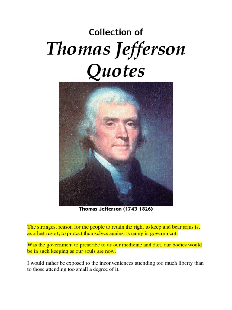Jefferson Quotes | Natural And Legal Rights | Thomas Jefferson