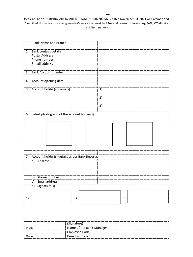 Form ISR-2_Confirmation of Signature of Securities Holder by the Banker ...