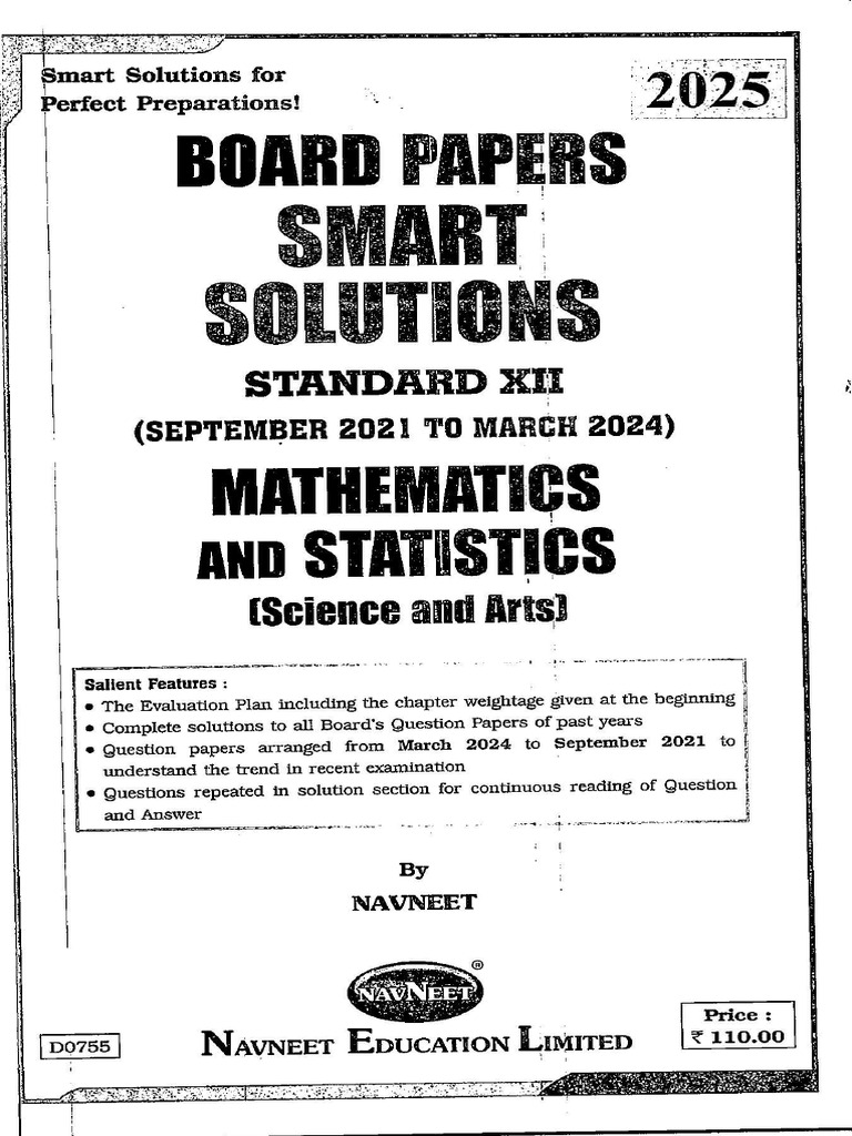 Board Solutions Maths - 0001 | PDF