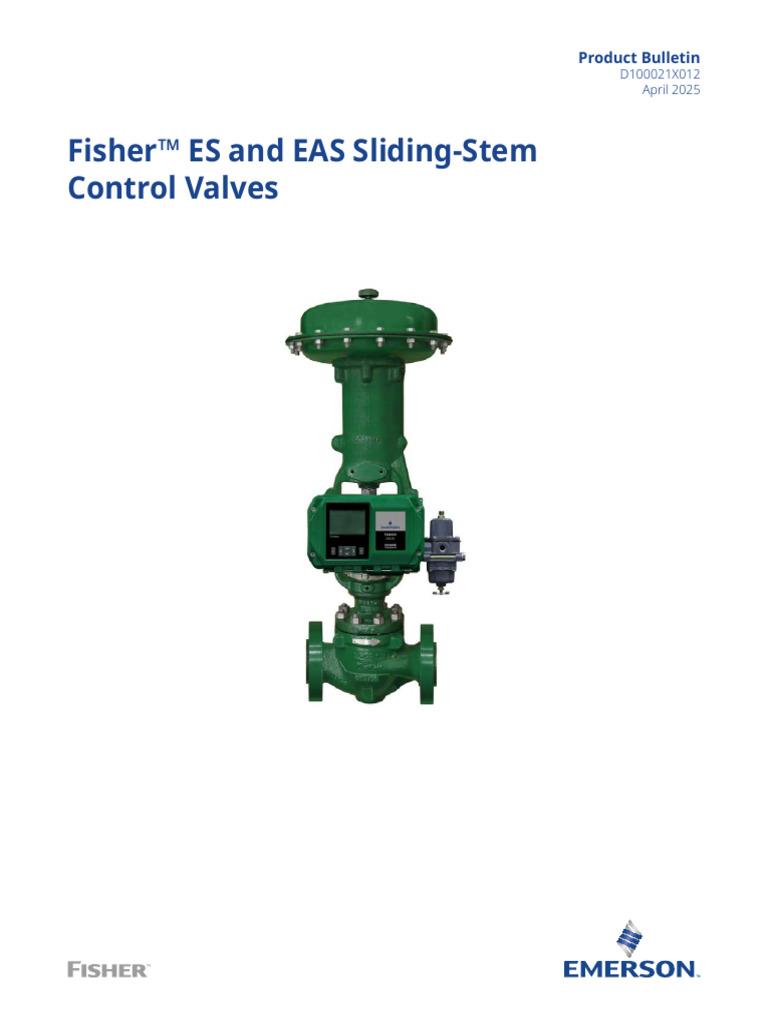 Product Bulletin Fisher Es Eas Sliding Stem Control Valves en 122406 ...
