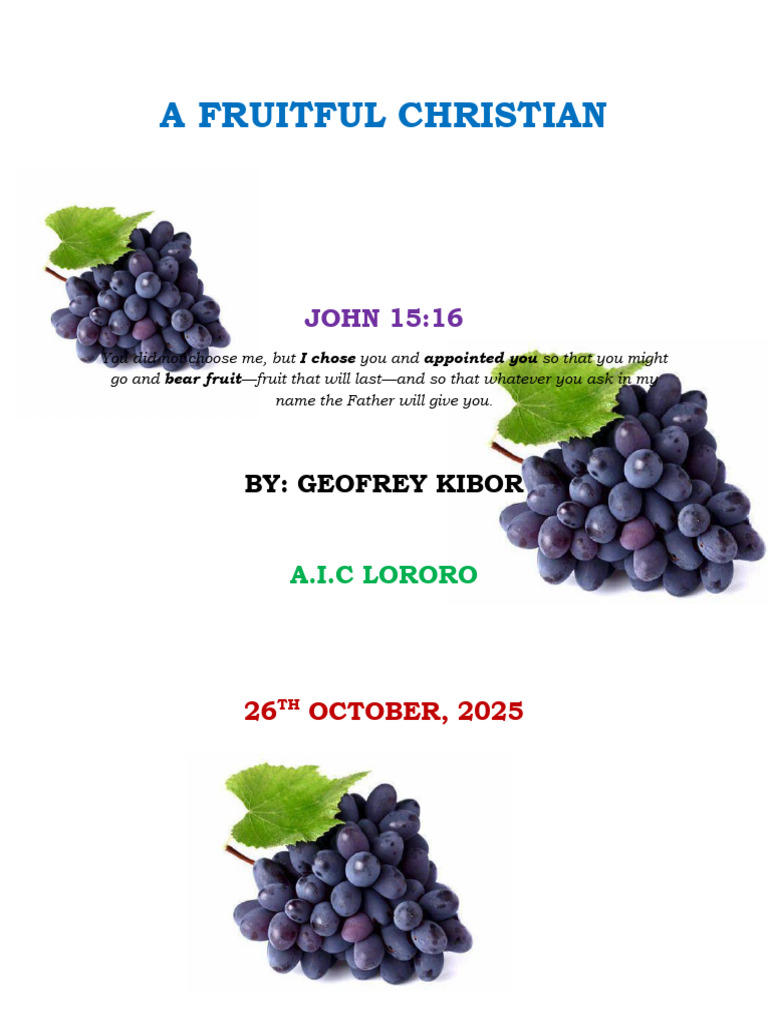 A Fruitful Christrian | PDF | Christian Belief And Doctrine | Theology
