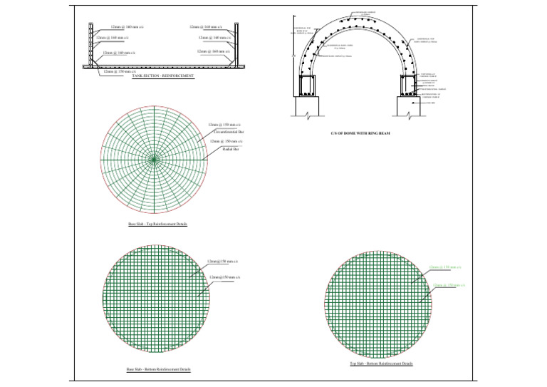 Circular Water Tank With Dome-Model | PDF | Structural Engineering ...