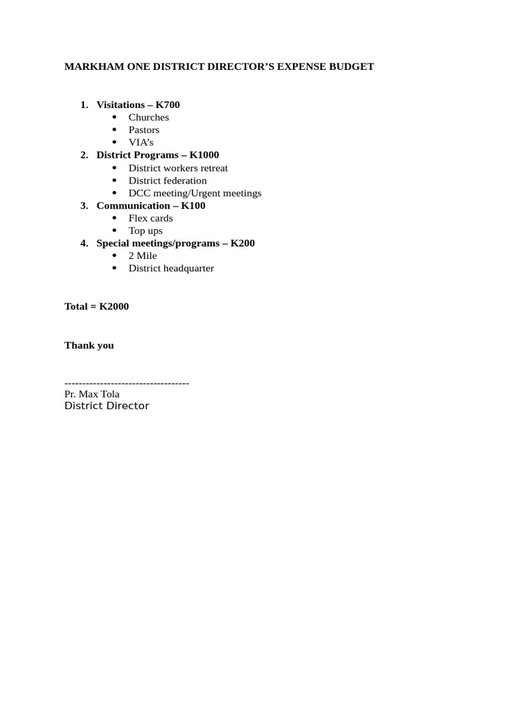 Markham One District Director | PDF