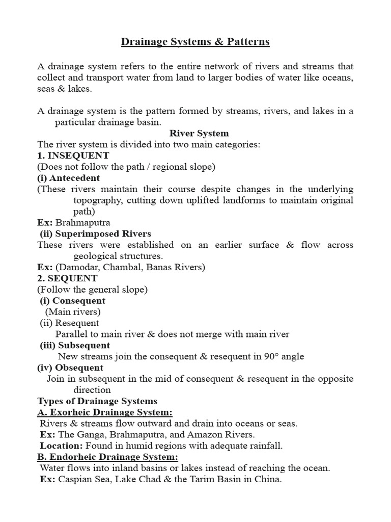 Drainage System | PDF | Drainage Basin | River