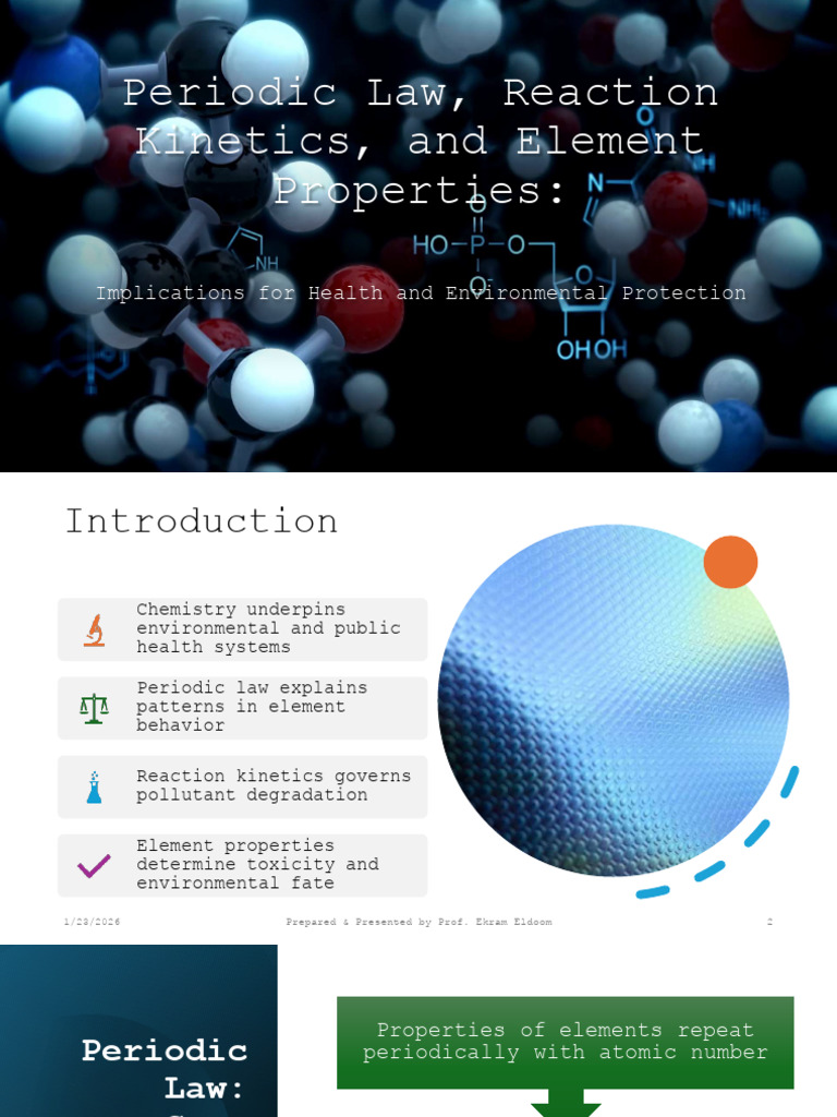 Periodic Law, Reaction Kinetics, And Element | PDF | Chemical Reactions ...