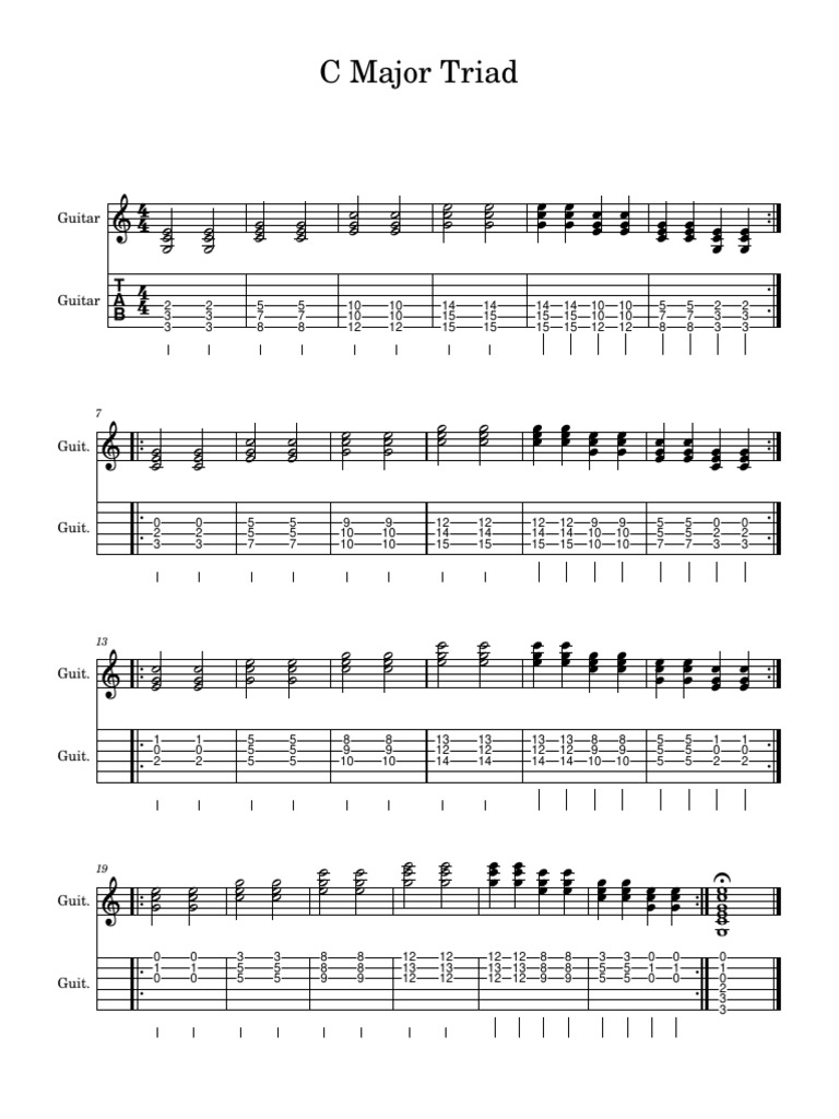 C Major Triad-Score and Parts | PDF