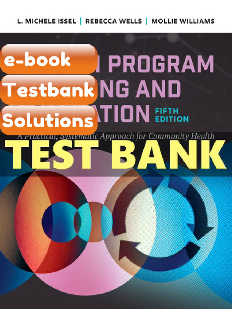 eBook & Testbank Health Program Planning and Evaluation 5 Ed Issel ...