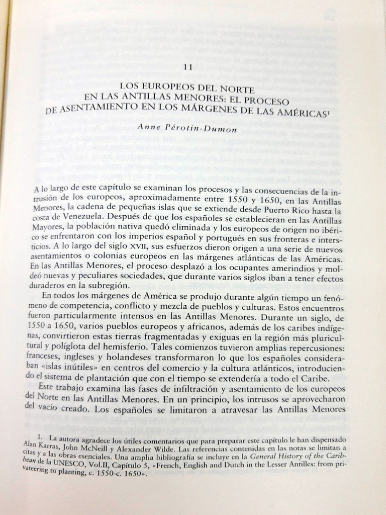 Pérotin-Dumon, Anne, “Los Europeos Del Norte en Las Antillas Menores El ...