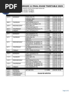 2026 General Certificate of Education (Gce) Examination - Time Table ...