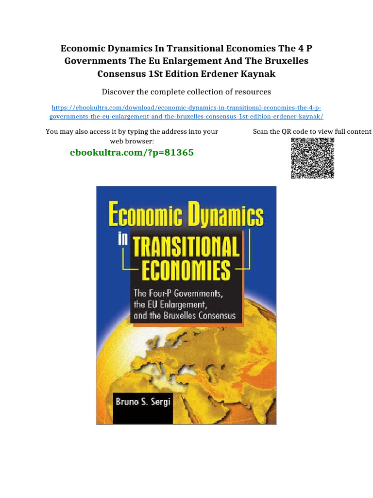 Economic Dynamics in Transitional Economies The 4 P Governments the Eu ...