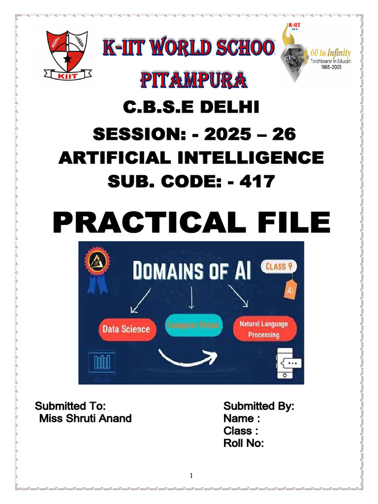 Class Ix Practical File 2025 | PDF | Chess Theory