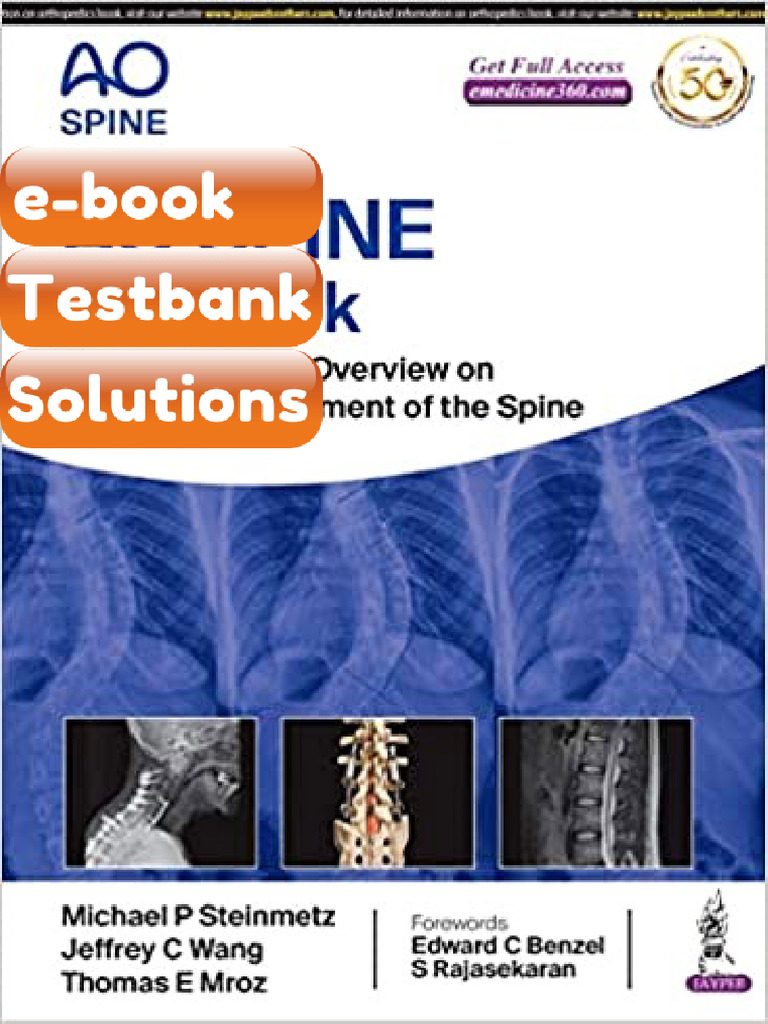 Testbank - AO Spine Textbook Comprehensive Overview On Surgical ...