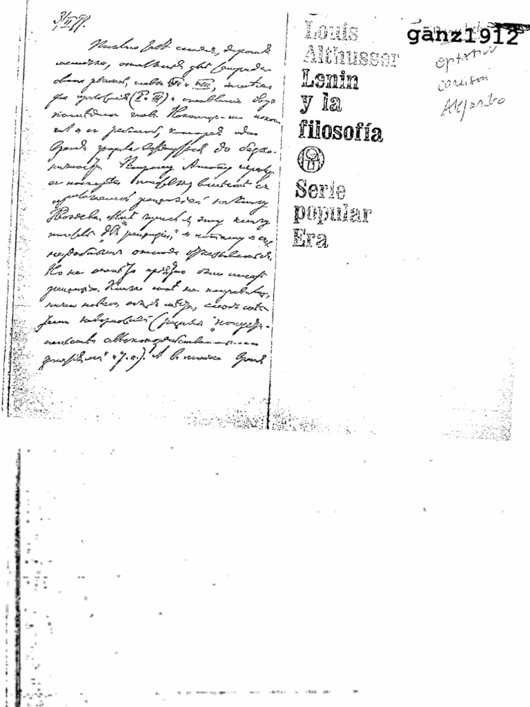 Louis Althusser - Lenin y La Filosofía (Ed. Era) | PDF | marxismo ...
