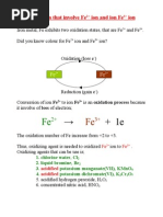 Oxidation of Fe2+ to Fe3+ Explained | PDF | Hydroxide | Redox