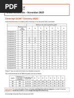 Chemistry O Level Grade Thresholds 2024 | PDF | Educational Assessment ...