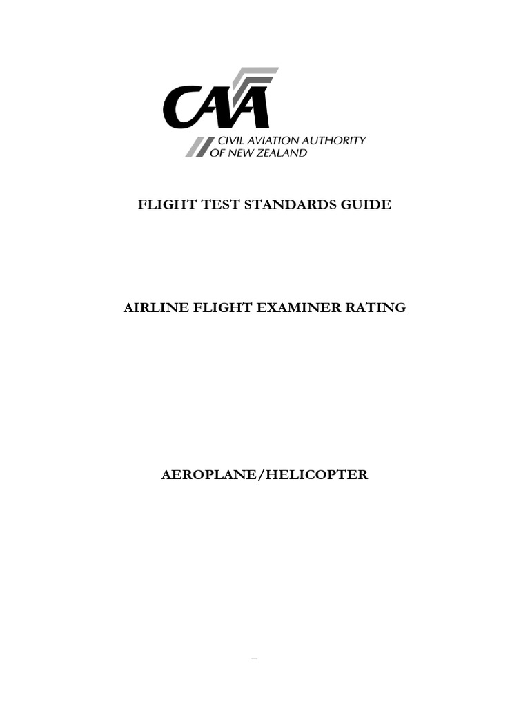 Ftsg Airline Flight Examiner Rating Aeroplane Helicopter | PDF | Flight ...