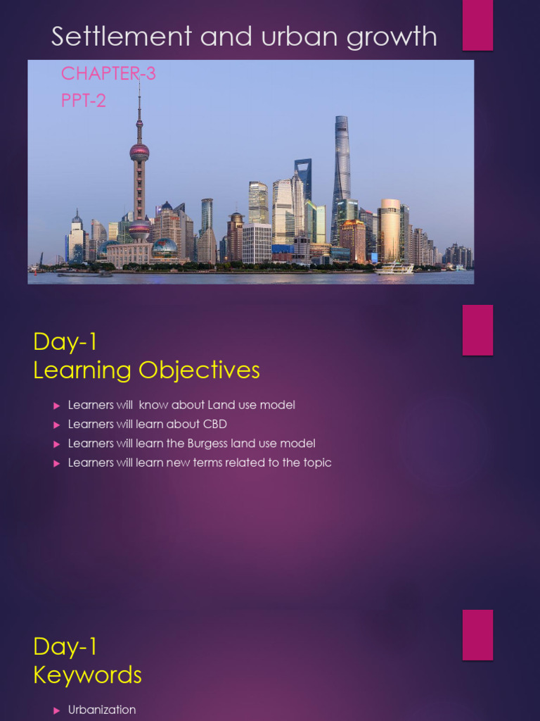 Settlement and Urban Growrth Ppt-2 | PDF | Suburb | Urban Sprawl