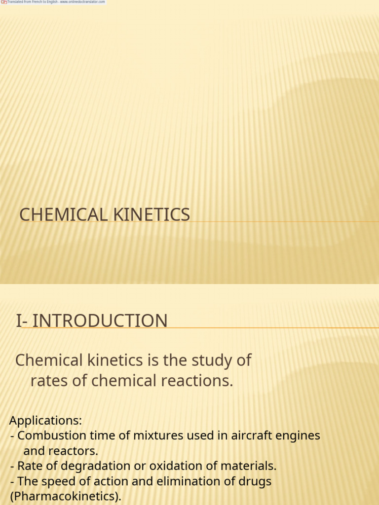 Cours N°7.pptx.fr.en | PDF | Reaction Rate | Chemical Kinetics