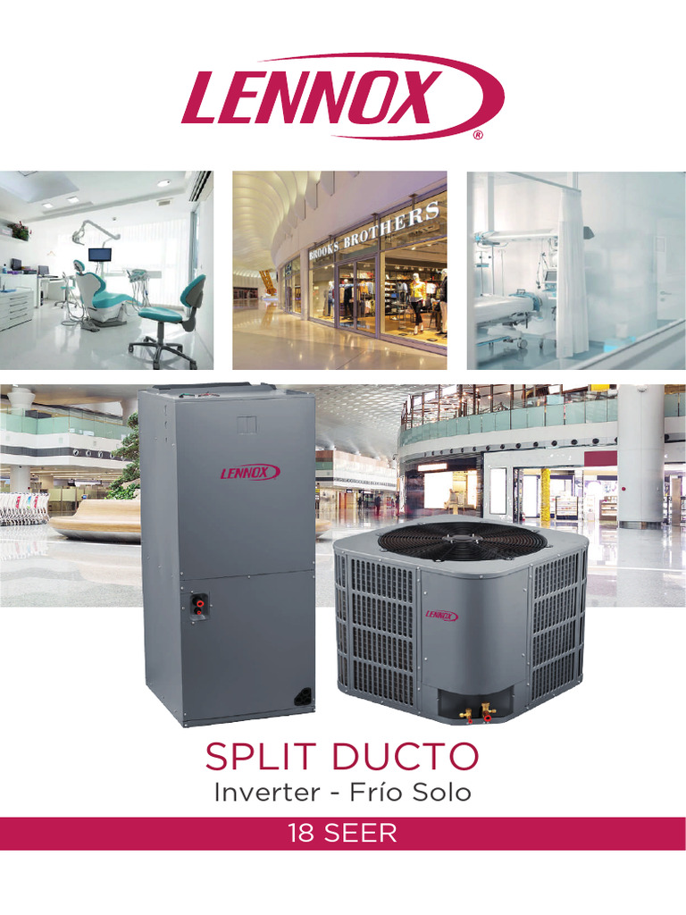 Split Ducto 18 Seer Lennox Inverter | PDF | Cantidades fisicas ...