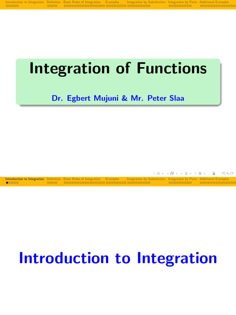Lecture 6-Integrations of Functions | PDF | Integral | Mathematical ...