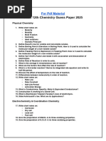 Class 12 Chemistry Short Notes | PDF