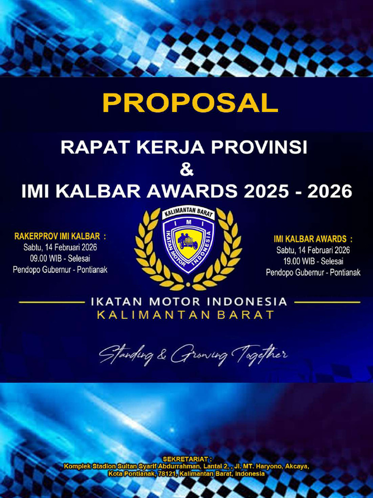 Proposal Rakerpov & IMI Kalbar Awards 2025-2026 | PDF