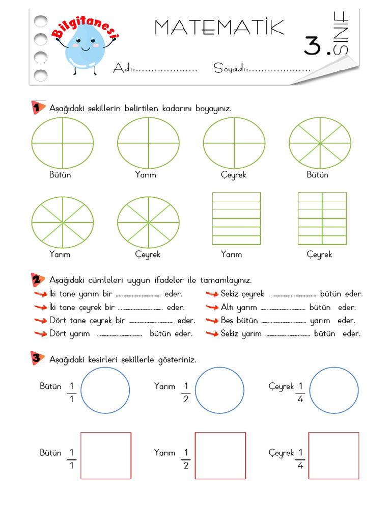 3sinif Butun Yarim Ceyrek Etkinligi | PDF