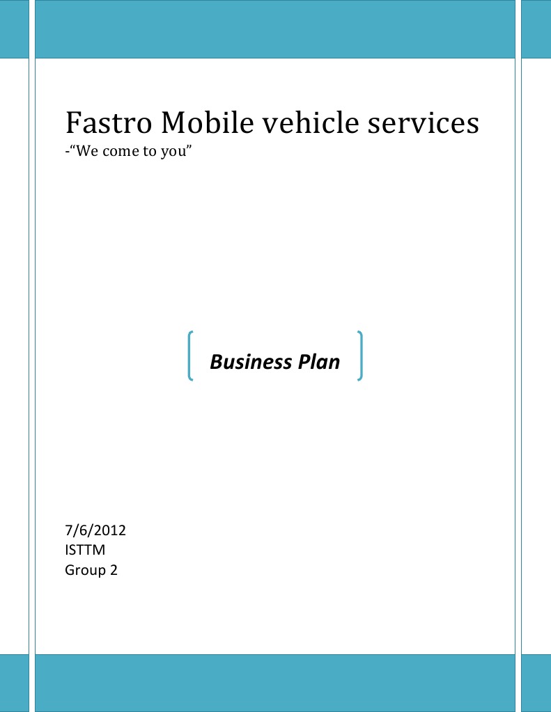 Fastro Mobile Vehicle Services: Business Plan | PDF | Vehicles | Motorcycle