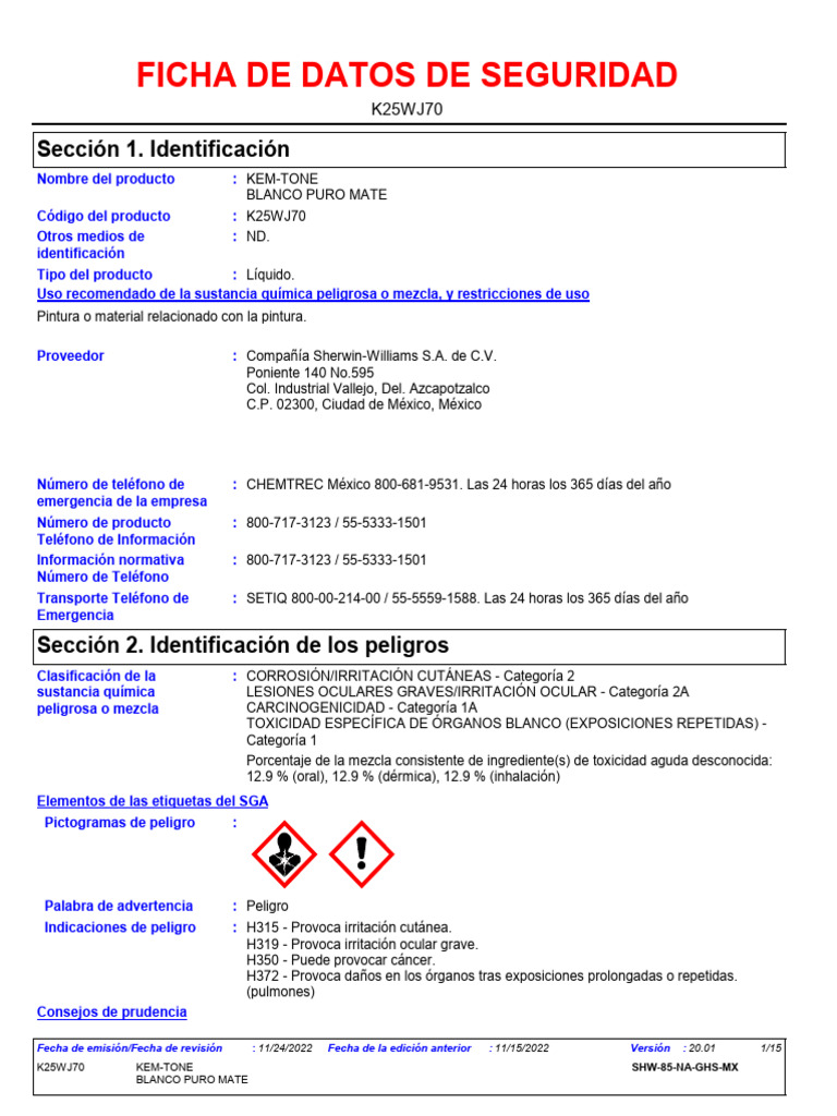 MDSD Kem Tone | PDF | Toxicología
