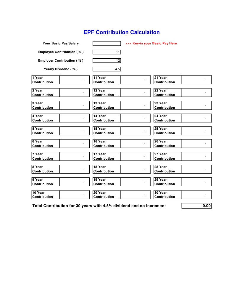 Malaysia Epf Calculation Pdf