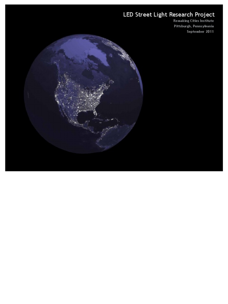 LED Street Light Research Project: Remaking Cities Institute Pittsburgh ...