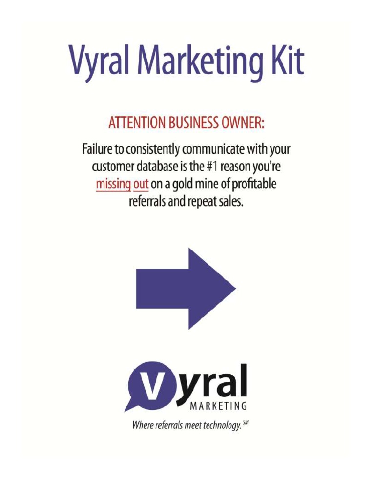 Vyral Marketing Kit - FREE How It Works Kit (What You Get) | PDF ...