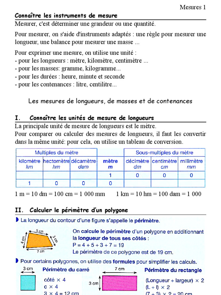 Mesures | PDF
