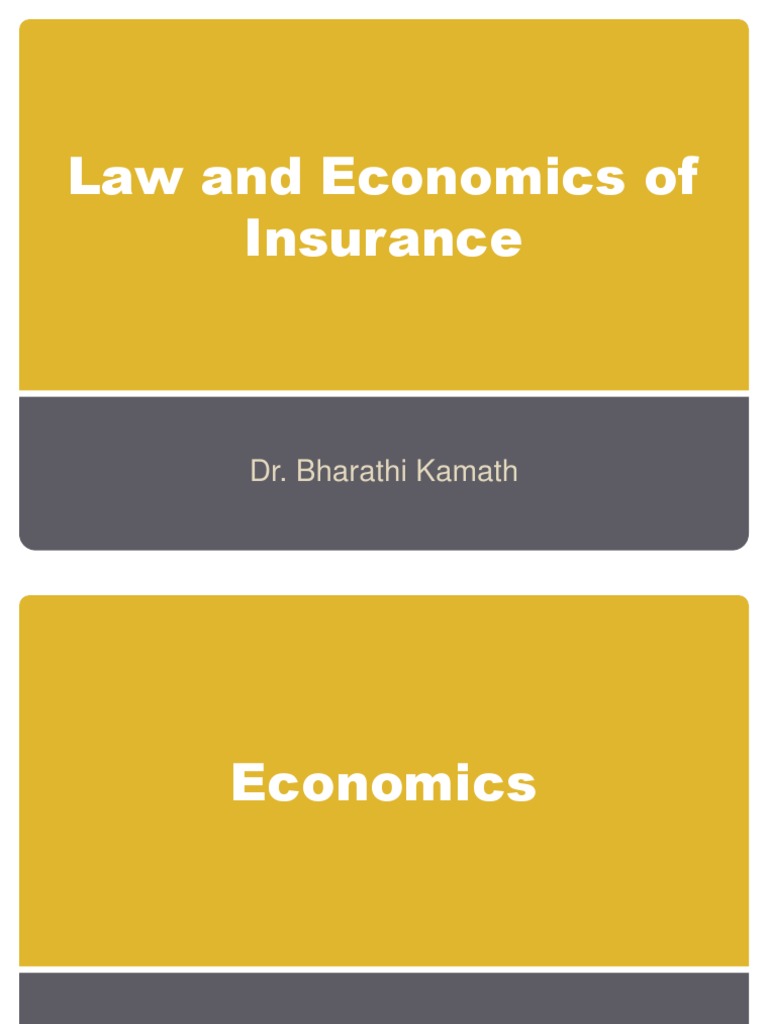 Law and Economics of Insurance | PDF | Demand | Price Elasticity Of Demand
