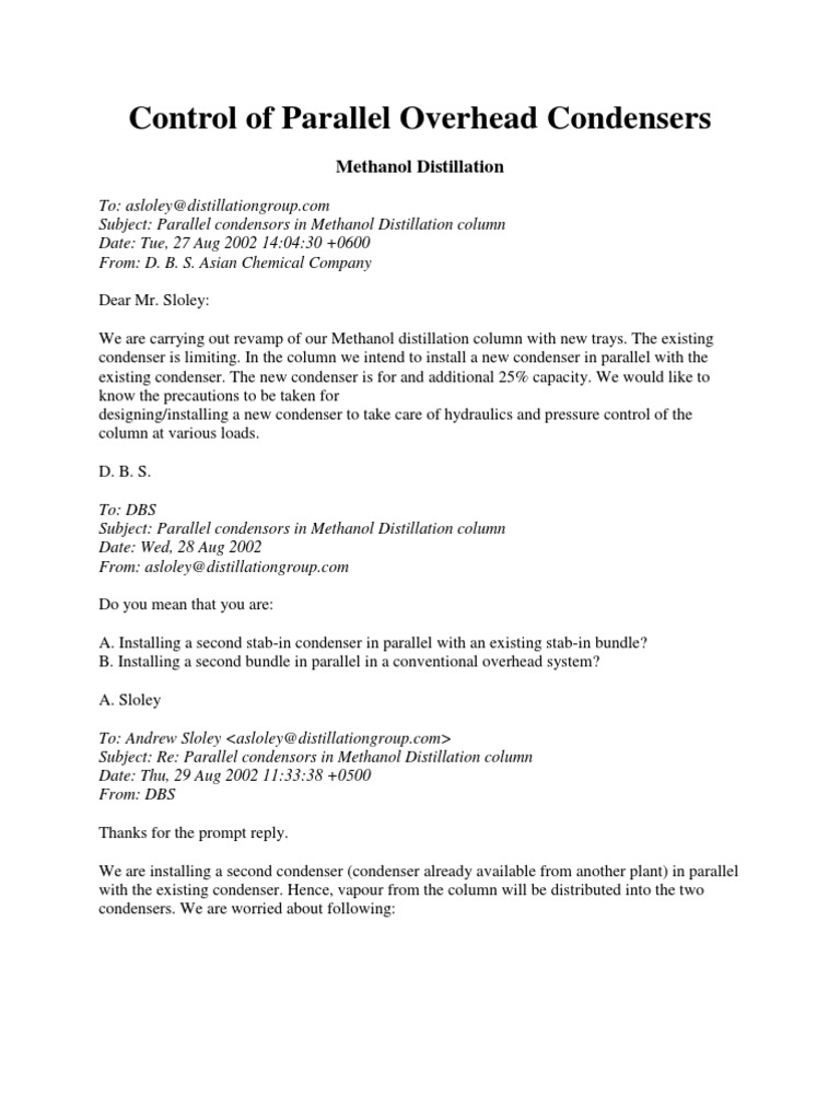 Parallel Overhead Condensers | PDF
