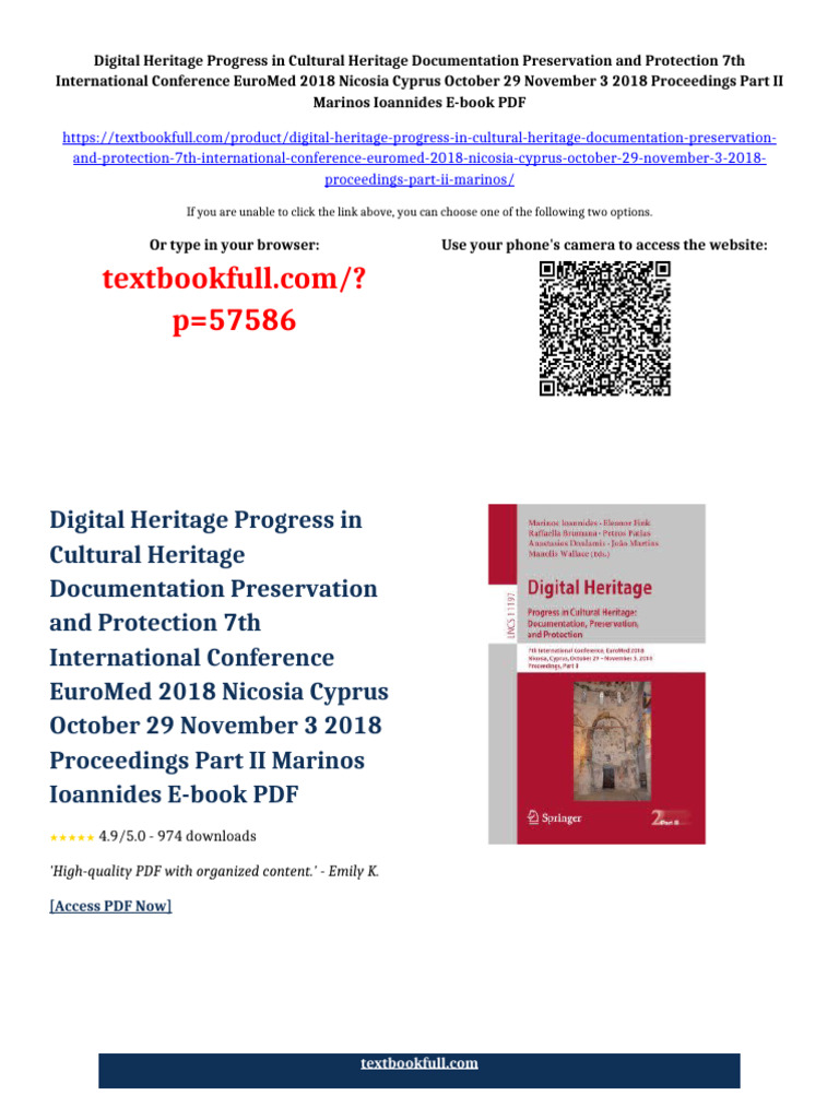 Digital Heritage Progress in Cultural Heritage Documentation ...