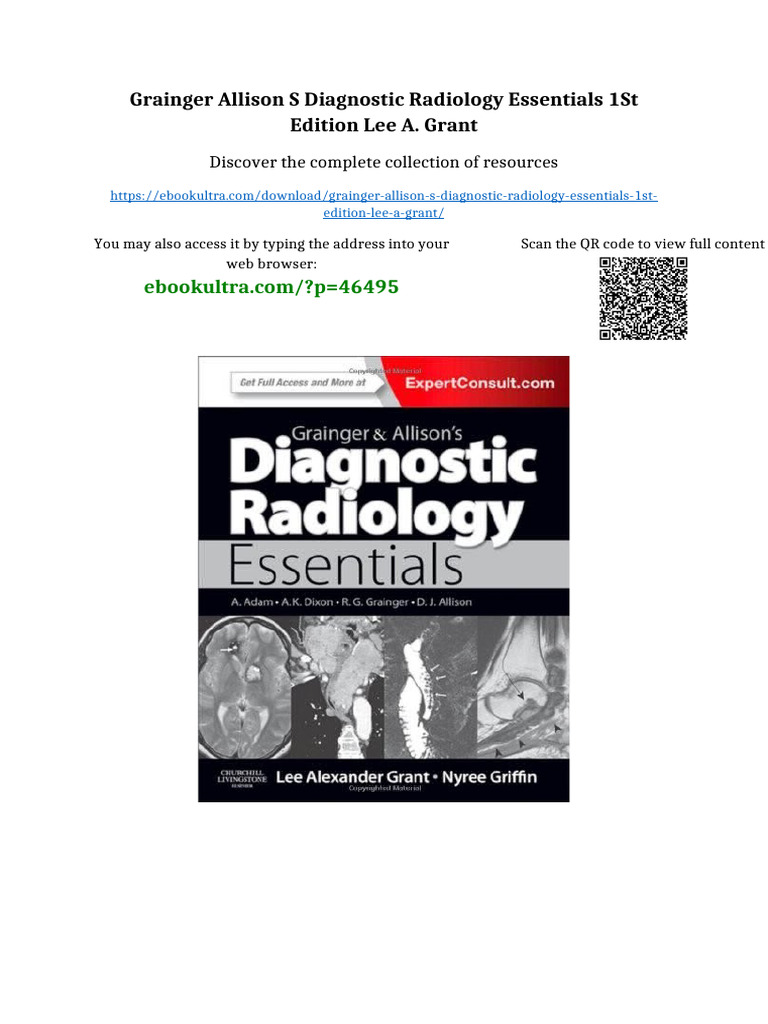 Grainger Allison S Diagnostic Radiology Essentials 1st Edition Lee A ...