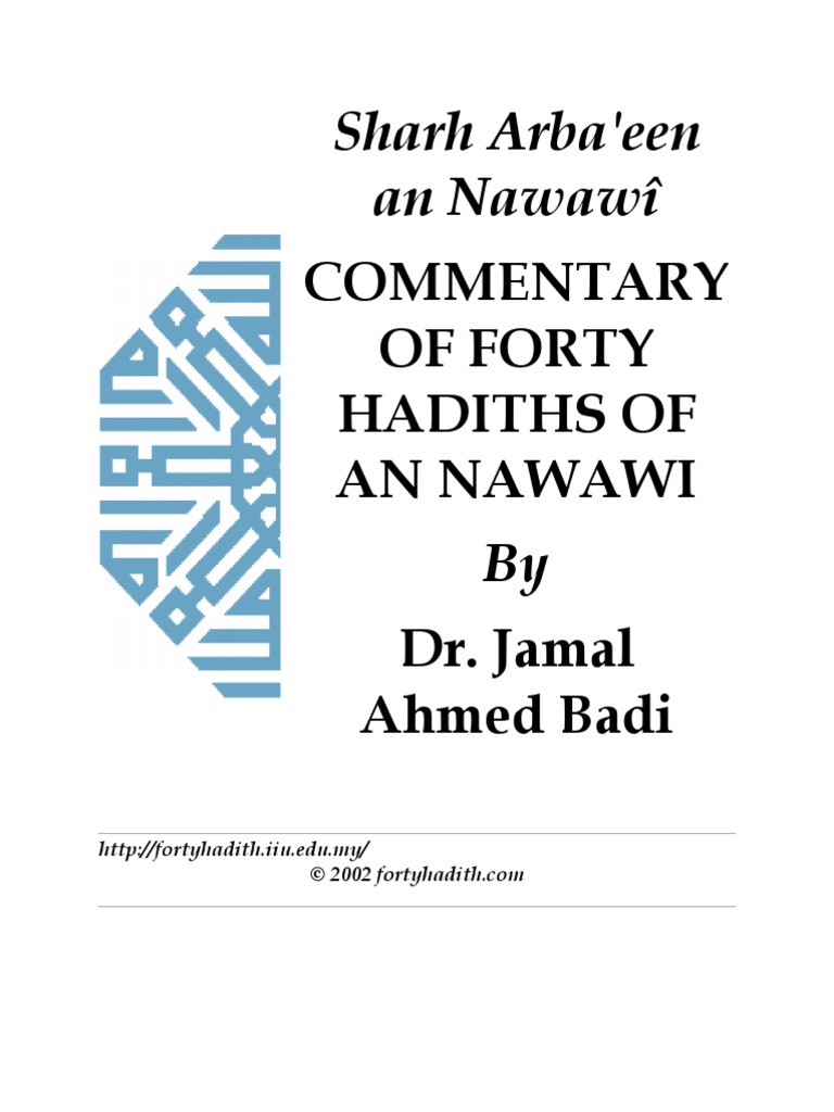 Commentaries On Nawawi 40 Hadith | PDF | Islamic Philosophy | Muhammad
