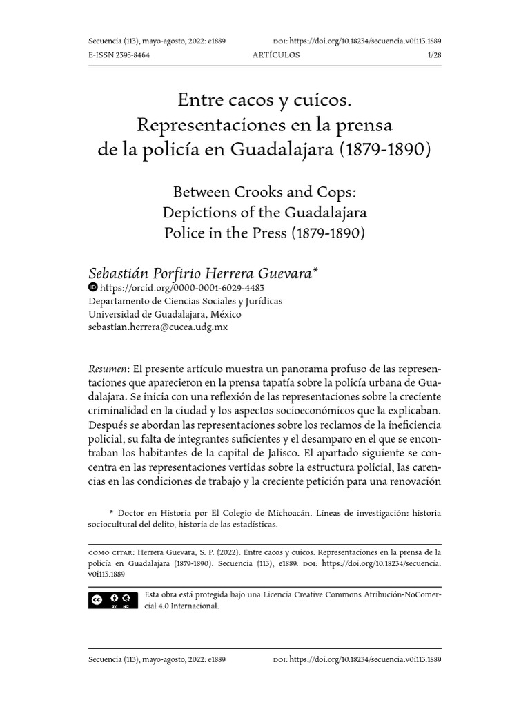 Entre Cacos y Cuicos Representaciones En | PDF | Policía | Crímenes