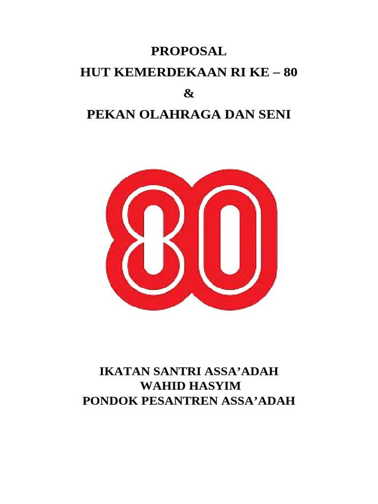 Proposal HUT RI 17 Agustus & Porseni | PDF