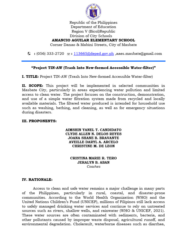 Project Pitching Template Phase 1 Amancio Aguilar Elementary School ...