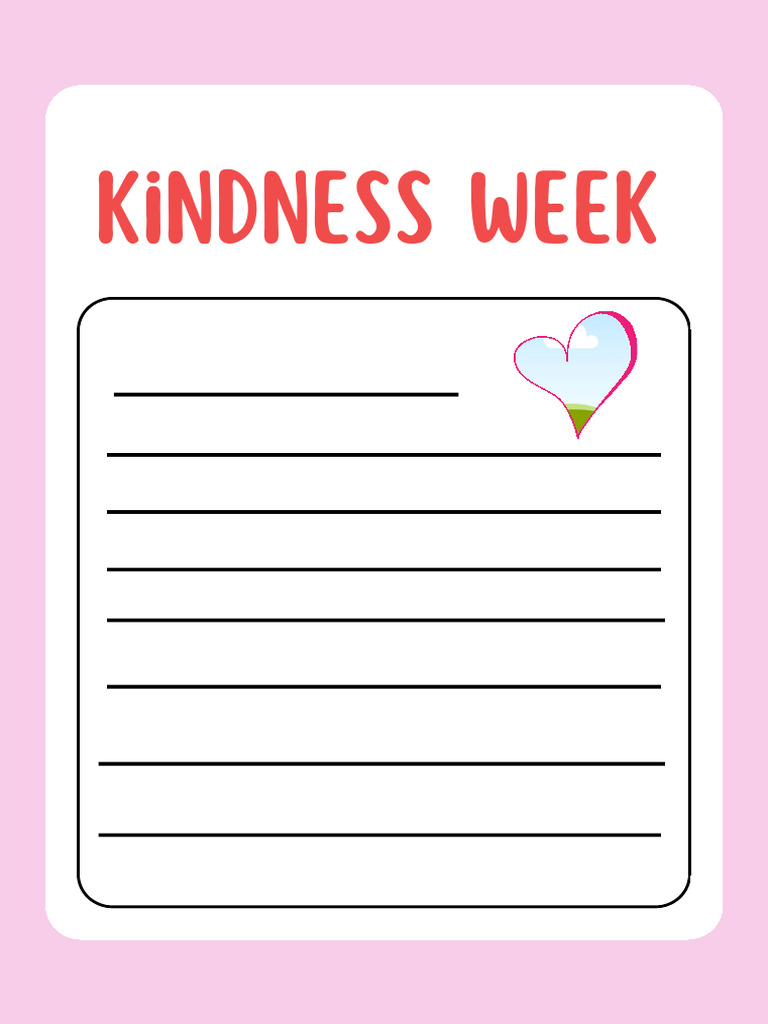 Valentine's Day Kindness Worksheet | PDF
