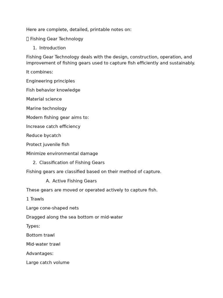 Fishing Gear Technology | PDF | Trawling | Fish