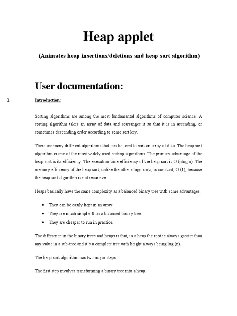 Visualizing Heap Sort And Heap Operations Pdf Theoretical Computer Science Software