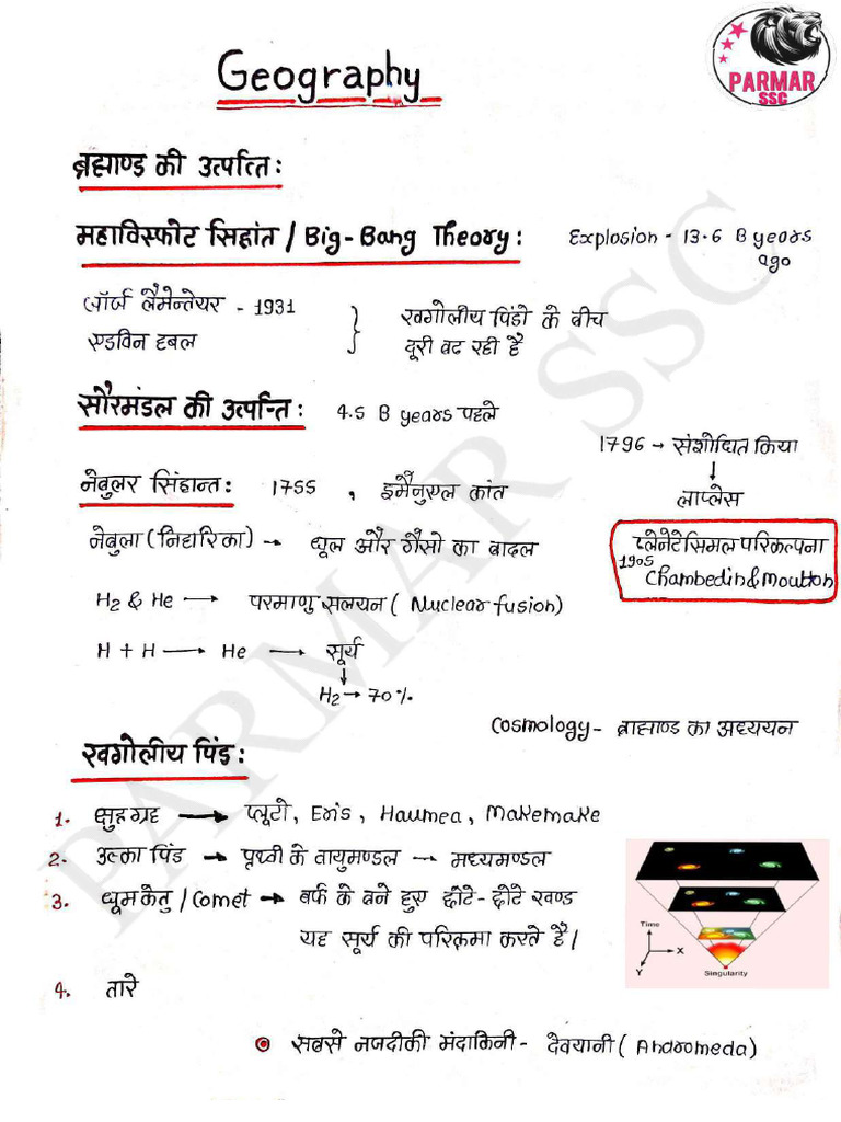 Geography Parmar SSC 3.0 Complete Notes Hindi Medium | PDF